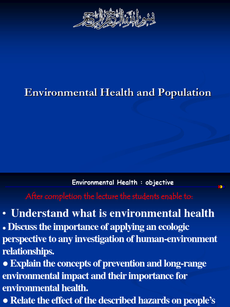 Lecture 2 Envi. Health | PDF | Environmental Health | Hazards