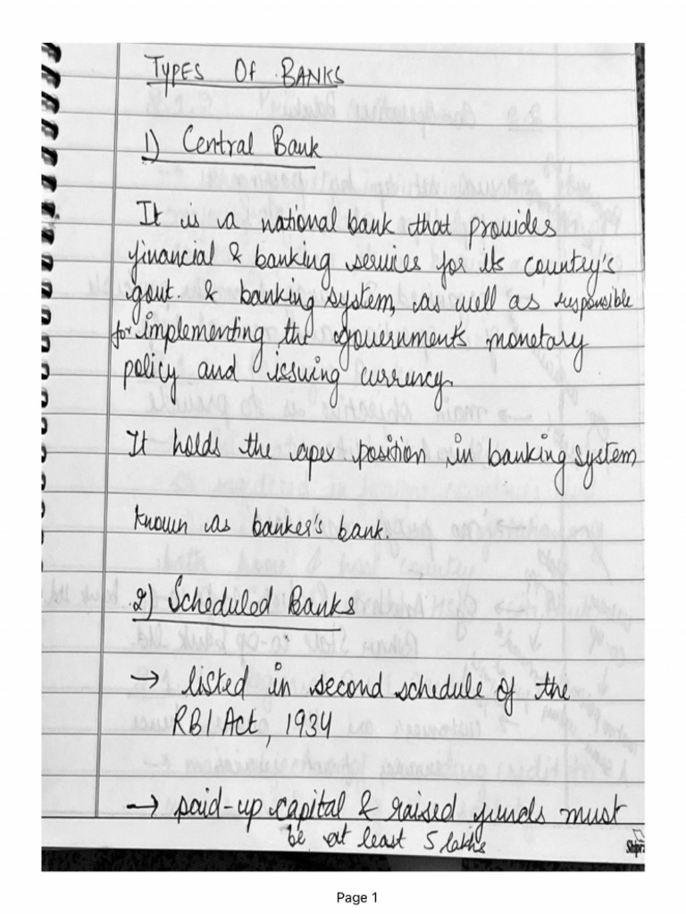 FMI - Types of Banks | PDF