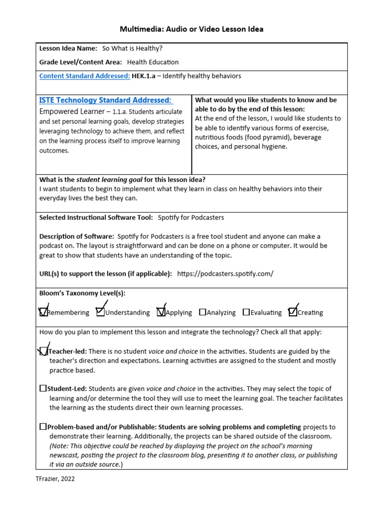 Multi Media Audio and Video Lesson Plan | Download Free PDF | Learning ...