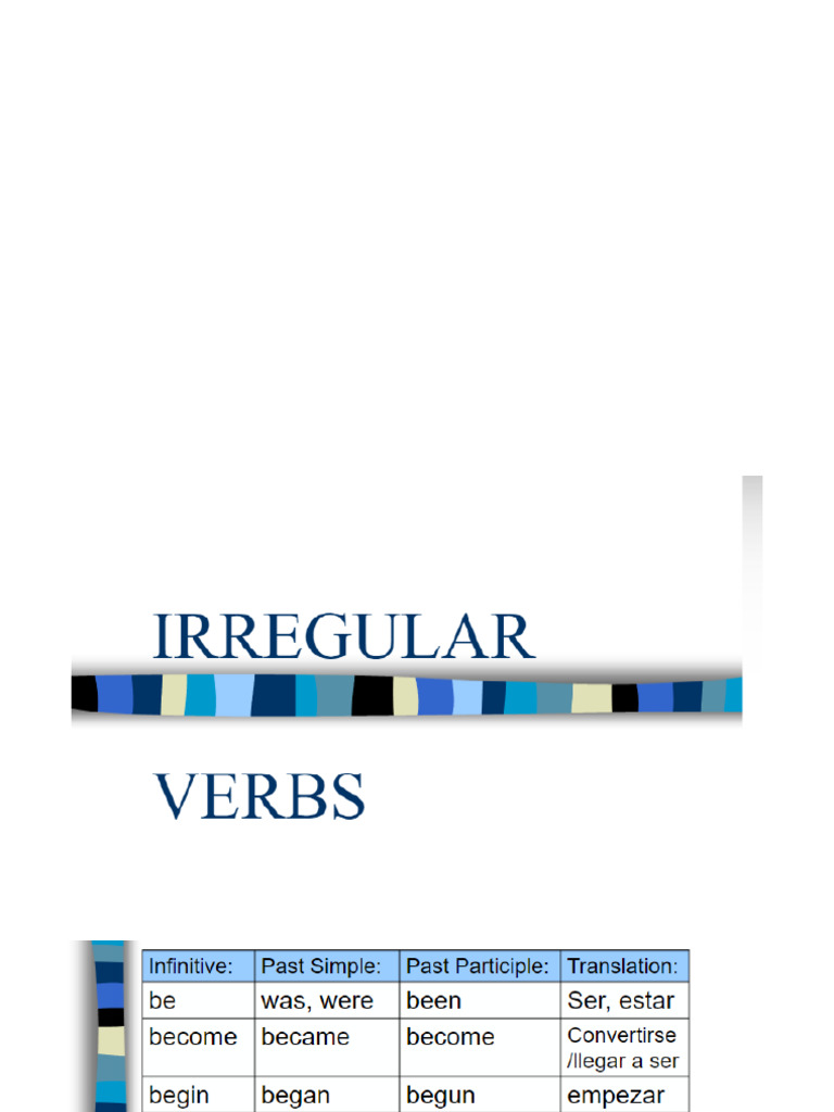 Verbos Irregulares | PDF