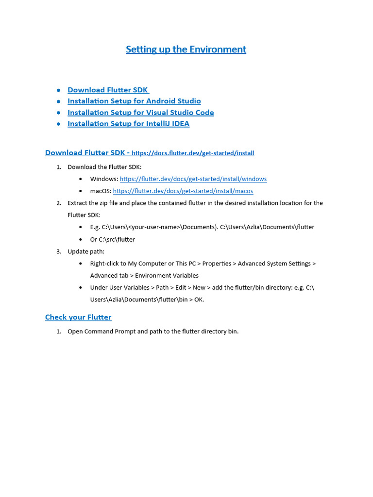 1 - Setting Up The Environment | PDF | Android (Operating System) | Installation (Computer Programs)