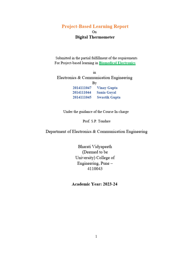 Bio PBL | PDF | Arduino | Sensor