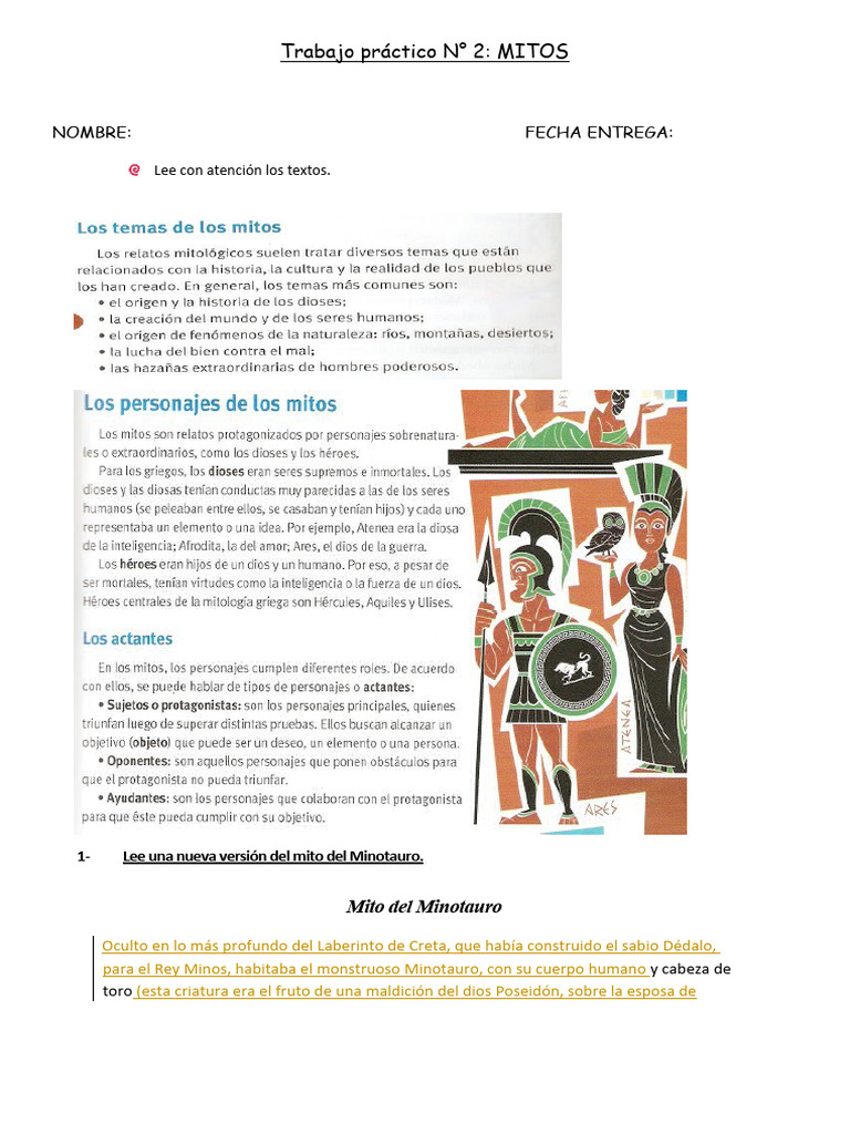 Trabajo Práctico N 1 MITOS | PDF