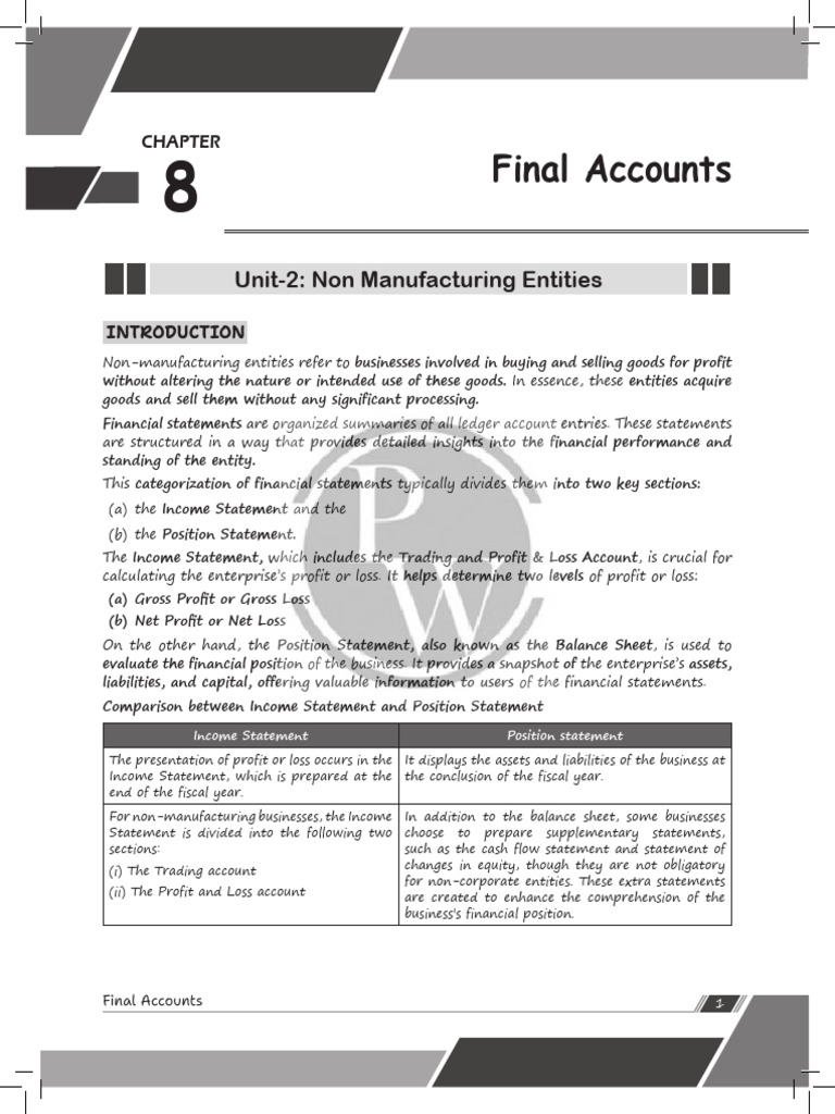 E-Book - Final Accounts - PDF Only | PDF | Debits And Credits | Expense