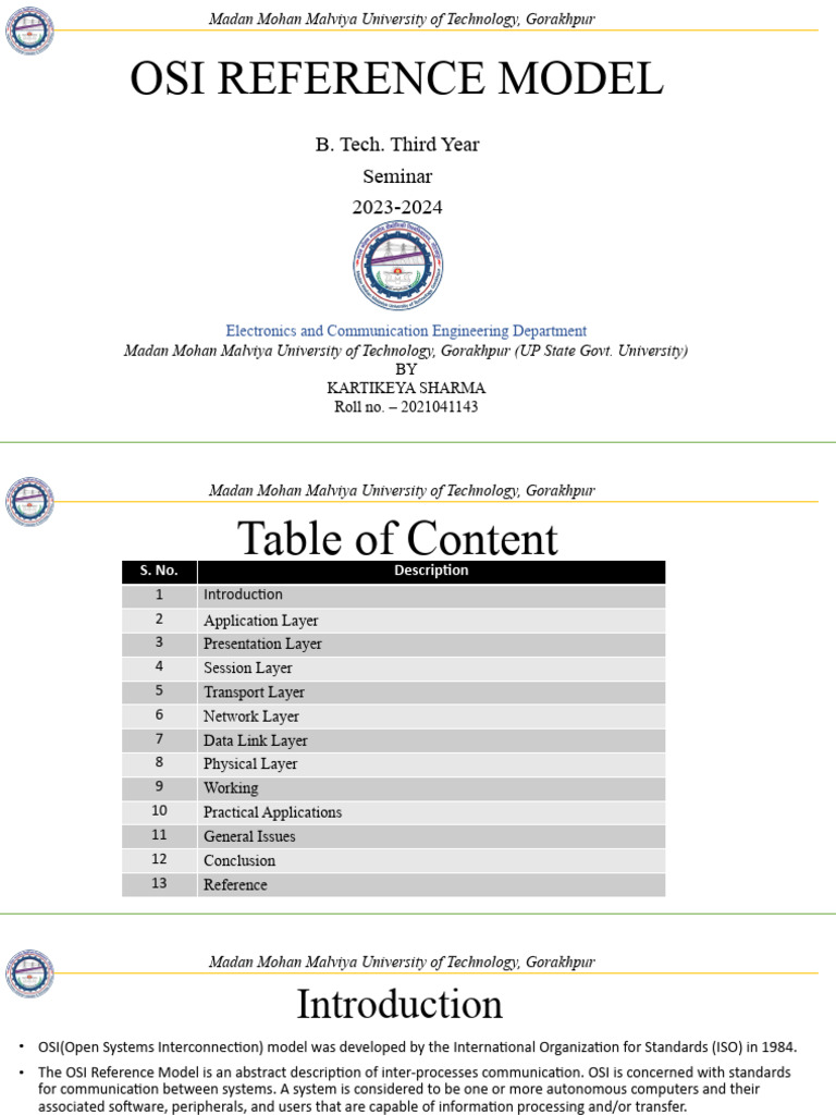 OSI Reference Model | PDF | Osi Model | Computer Network