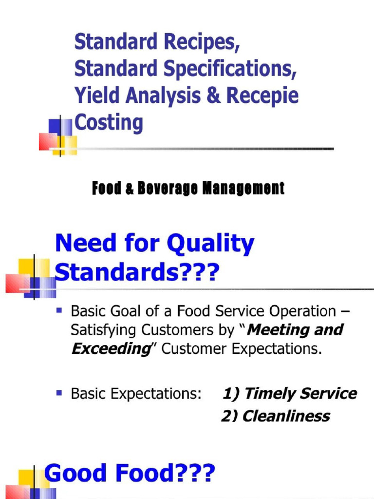Standardizing Recipe | PDF