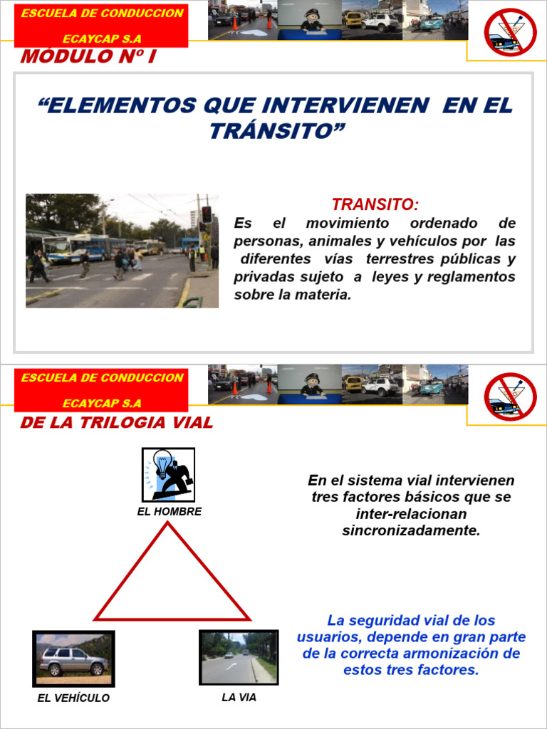 Modulo #1 Elementos Del Transito | PDF | Tráfico | Peatonal