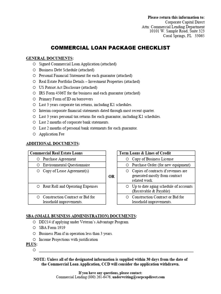 CCD_commercial-loan-application | PDF | Irs Tax Forms | Debt