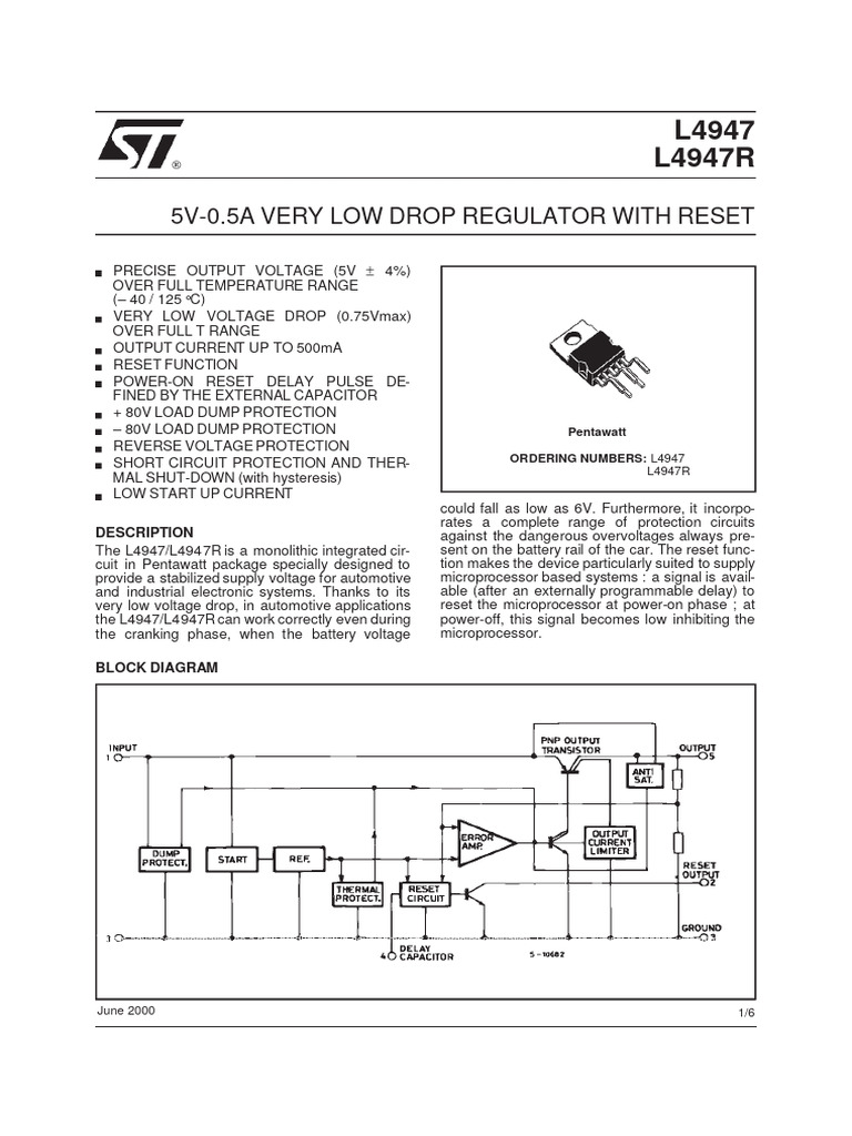 L4947 Regulador 5V 5 Pines | PDF | Power Supply | Manufactured Goods