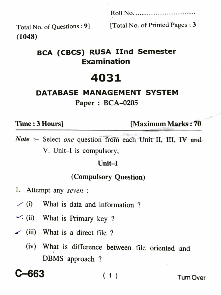 205 DBMS | Download Free PDF | Databases | Relational Model