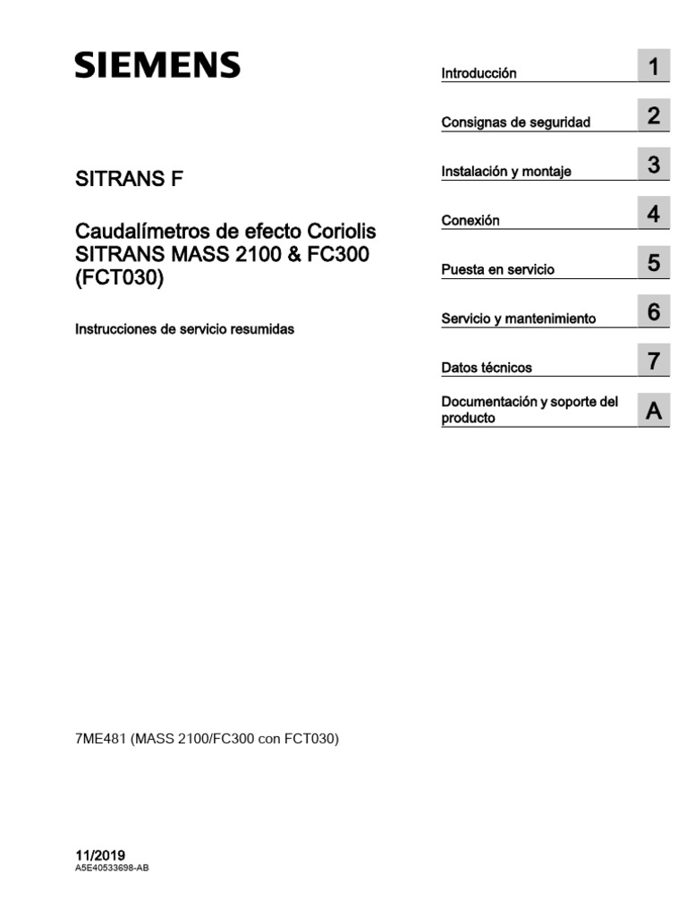 A5E40533698-ABes MASS2100 FC300 FCT030 COI es-ES | PDF | Ingeniería ...