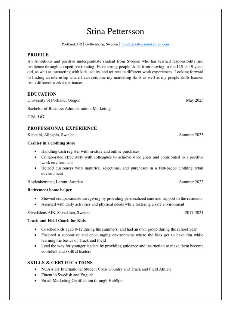 Resume Final Draft | PDF | Career & Growth