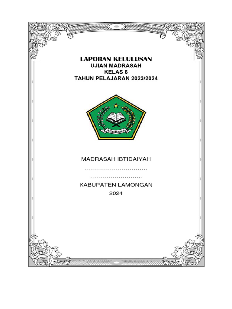 Template Lap. Kelulusan Am 2023-2024 | PDF