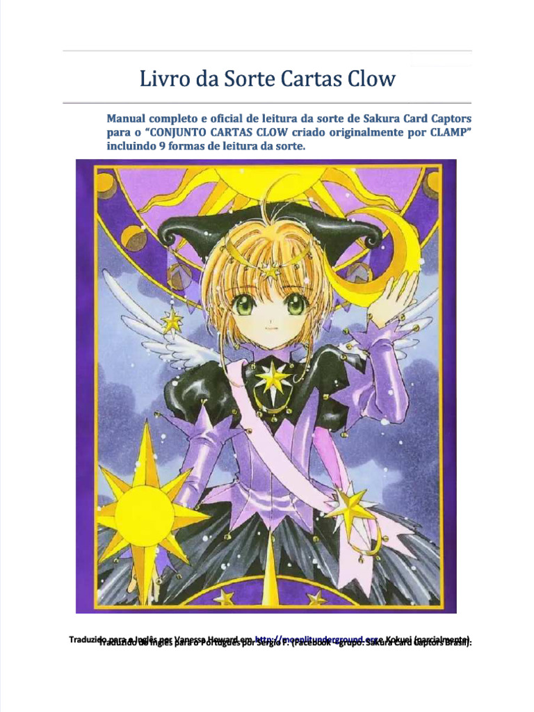Livro Da Sorte CARTAS CLOW | PDF