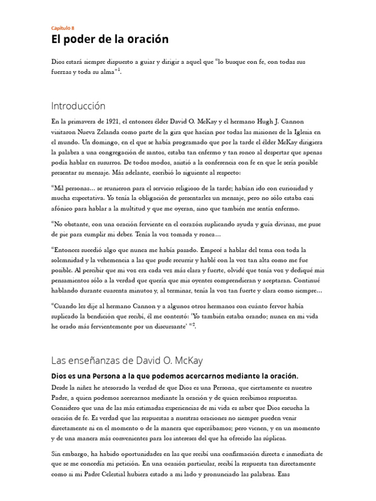 El Poder de La Oración | PDF | Oración | Dios