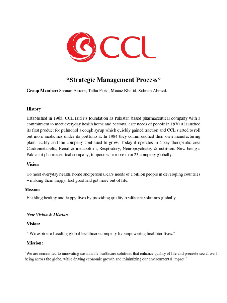 SM Process CCL | PDF | Strategic Management | Innovation