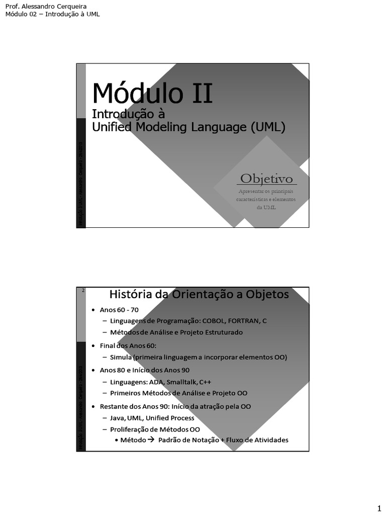 Modulo02 2slides PB | PDF | Linguagem de modelagem unificada (UML ...