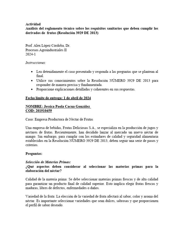 Requisitos Sanitarios para Néctares de Fruta | PDF | Calidad (comercial) | Etiqueta de ...