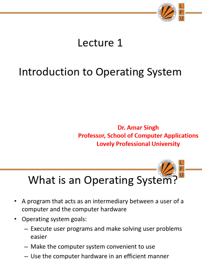 Lecture 1 | Download Free PDF | Operating System | Process (Computing)