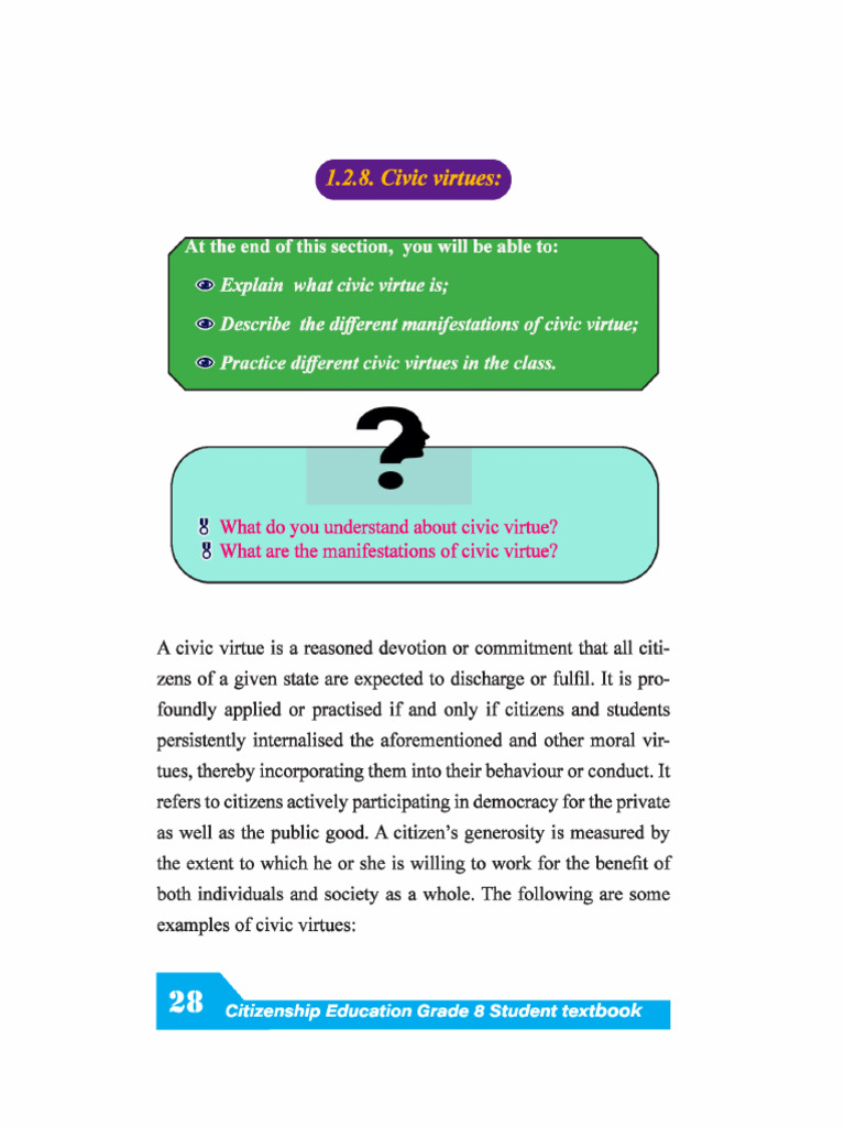 Citzen Unit 1 20-30 | PDF | Virtue | Citizenship