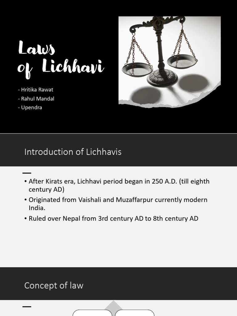 Laws of Lichhavi | PDF