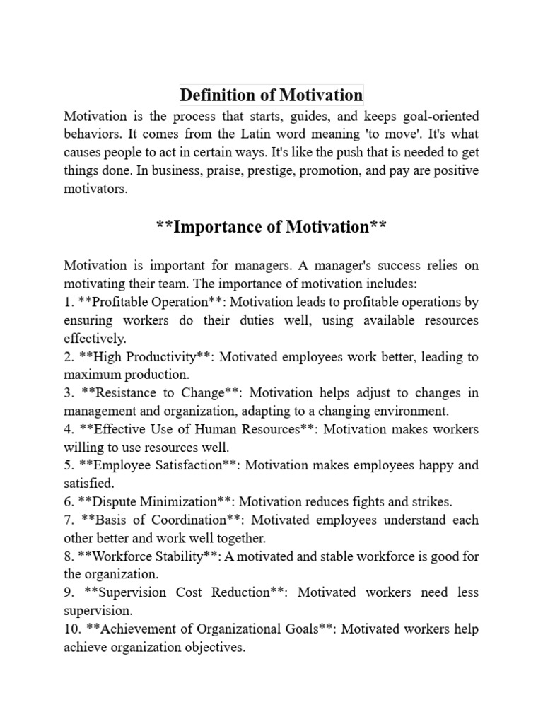 Motivation in Project Management | Download Free PDF | Motivational ...