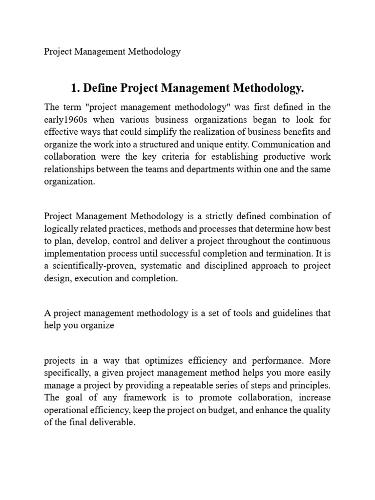 Overview of Project Management Methodologies | PDF | Agile Software ...