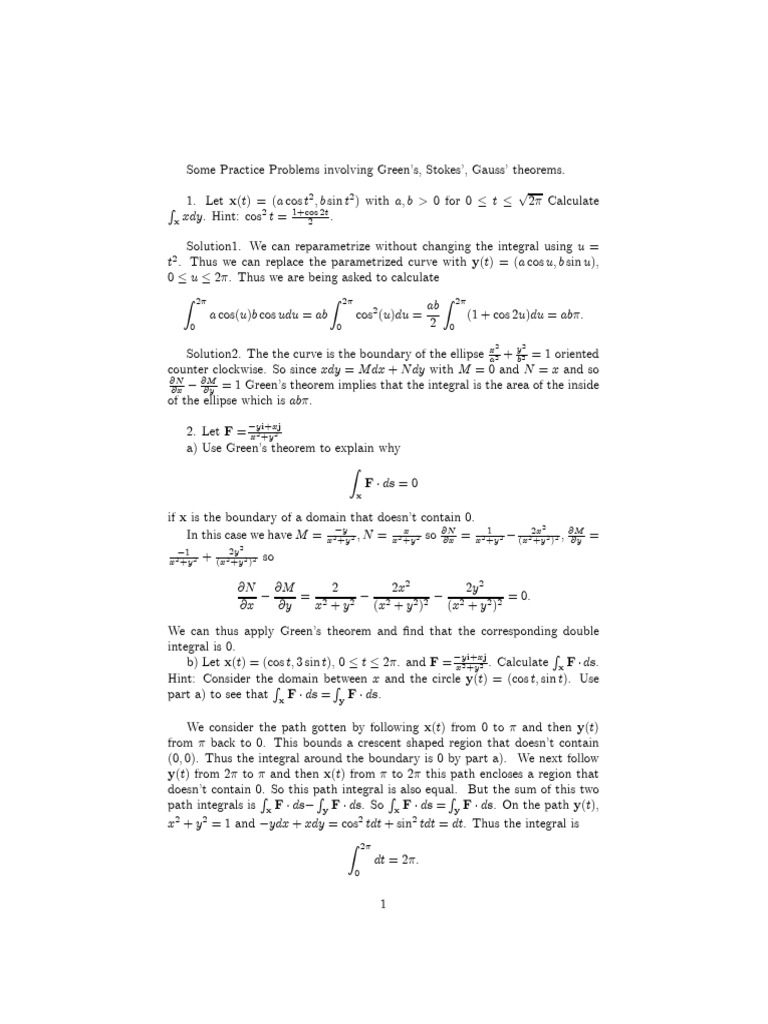 Maths Problem Solution | PDF | Integral | Calculus