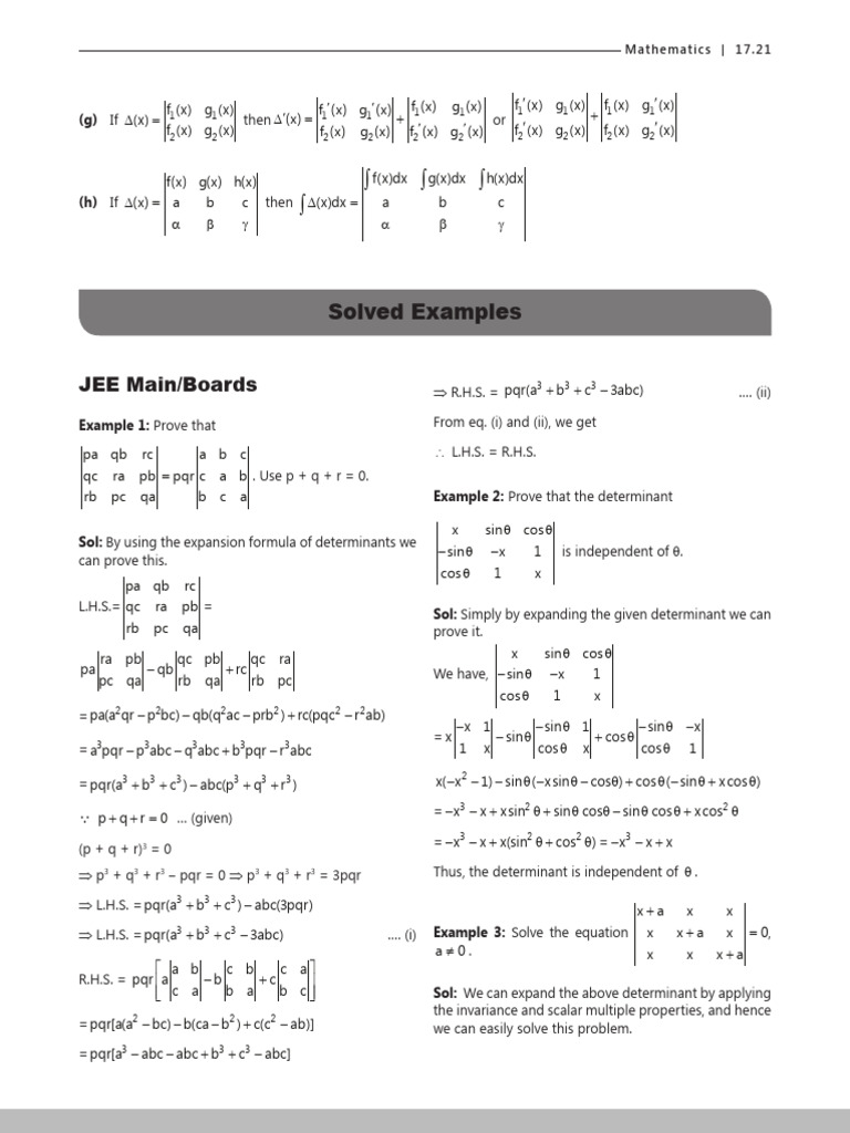 2 DeterminantsExercise | PDF | Matrix (Mathematics) | Determinant