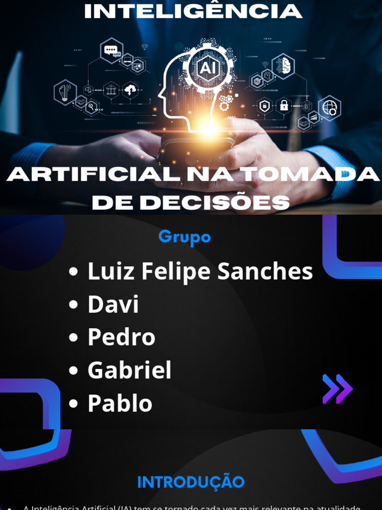 Blue Futuristic Illustrative Artificial Intelligence Project Presentation | PDF | Inteligência ...