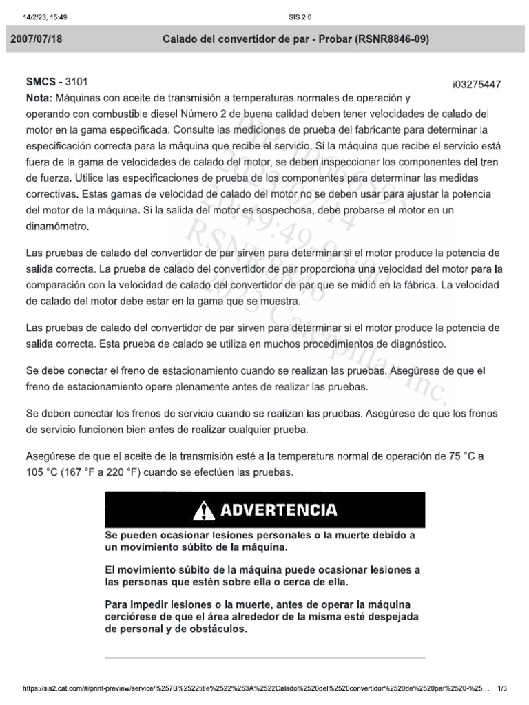 Calado Del Convertidor 966H | PDF