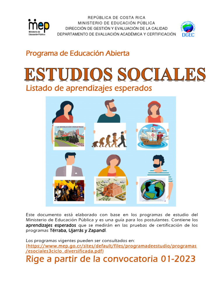 Estudios Sociales III Ciclo 2023 | PDF | Edades medias | Sociedad