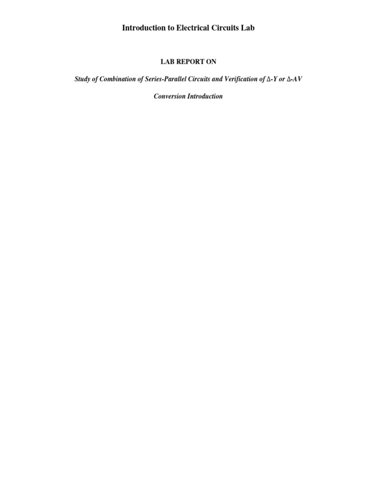IEC - Lab Exp 3 | PDF | Series And Parallel Circuits | Electrical Network