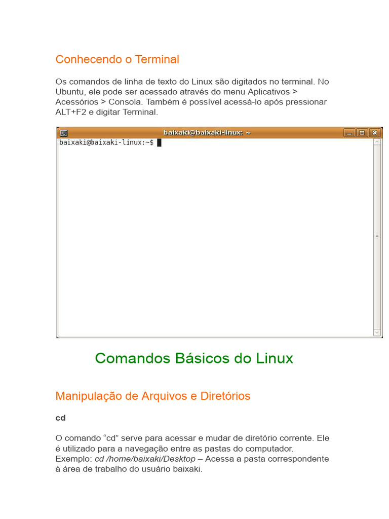 Comandos Basicos | PDF | Shell (informática) | Linux