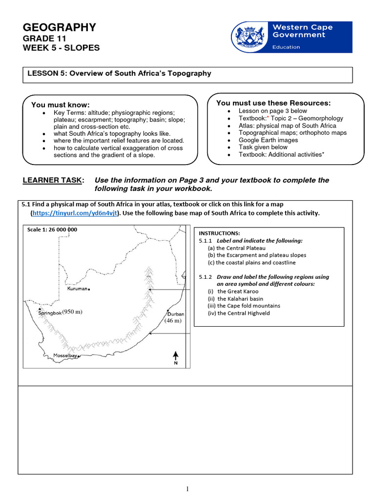 Grade 11 Week 524 28 Mei Lessons 5 7 Slopes | PDF | Contour Line ...