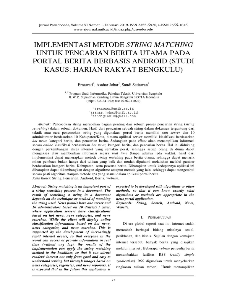 jurnsmPORTAL BERITA BERBASIS ANDROID | PDF | Komputer