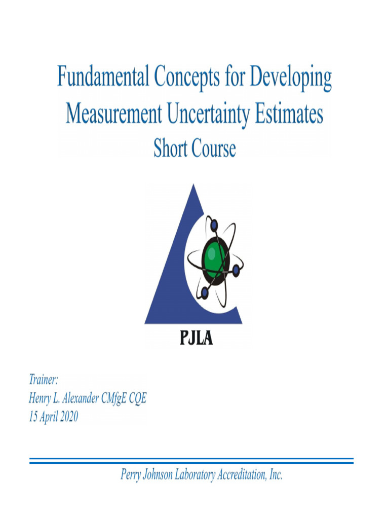 Measurement Uncertainty Training Overview | PDF | Calibration ...