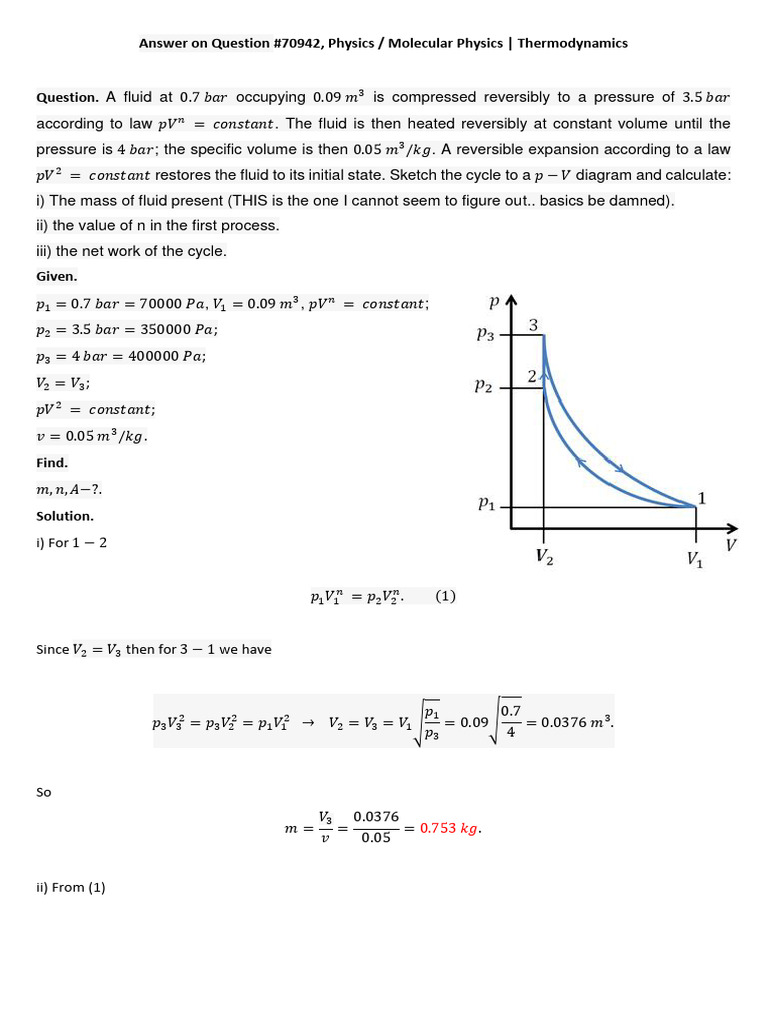 Answer 70942 | PDF | Heat | Classical Mechanics