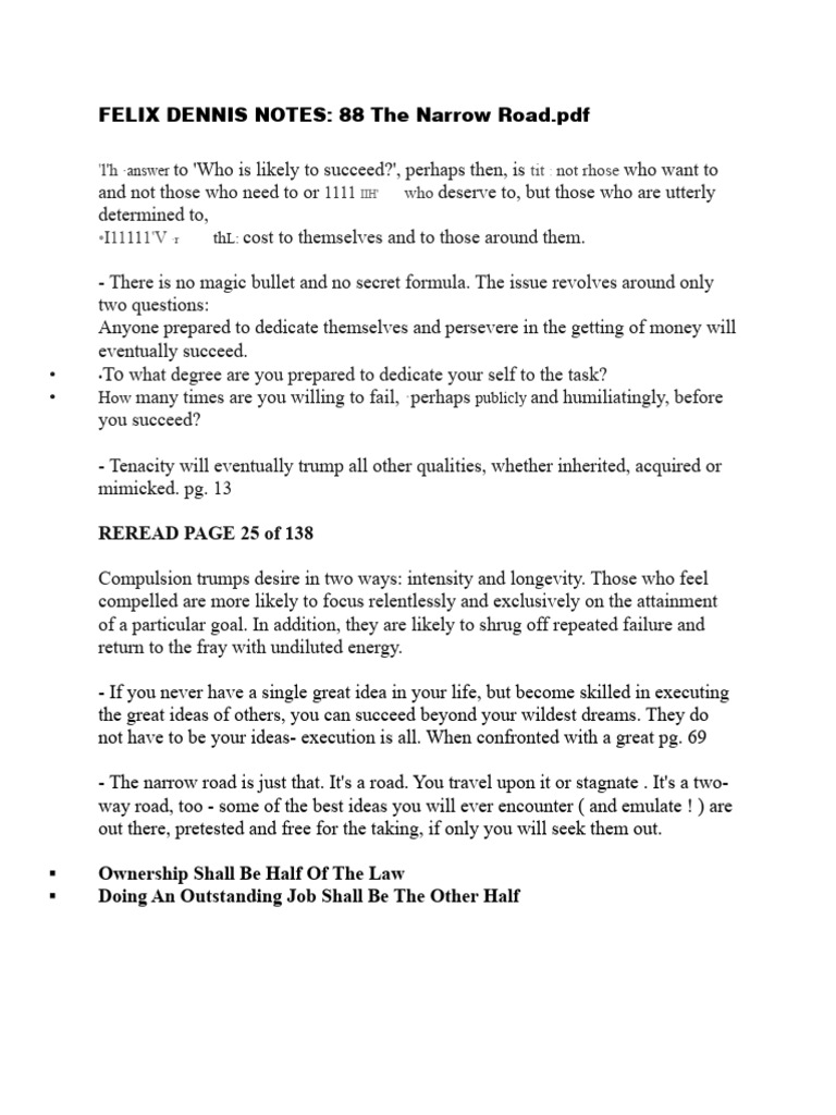 Notes Felix Dennis | PDF