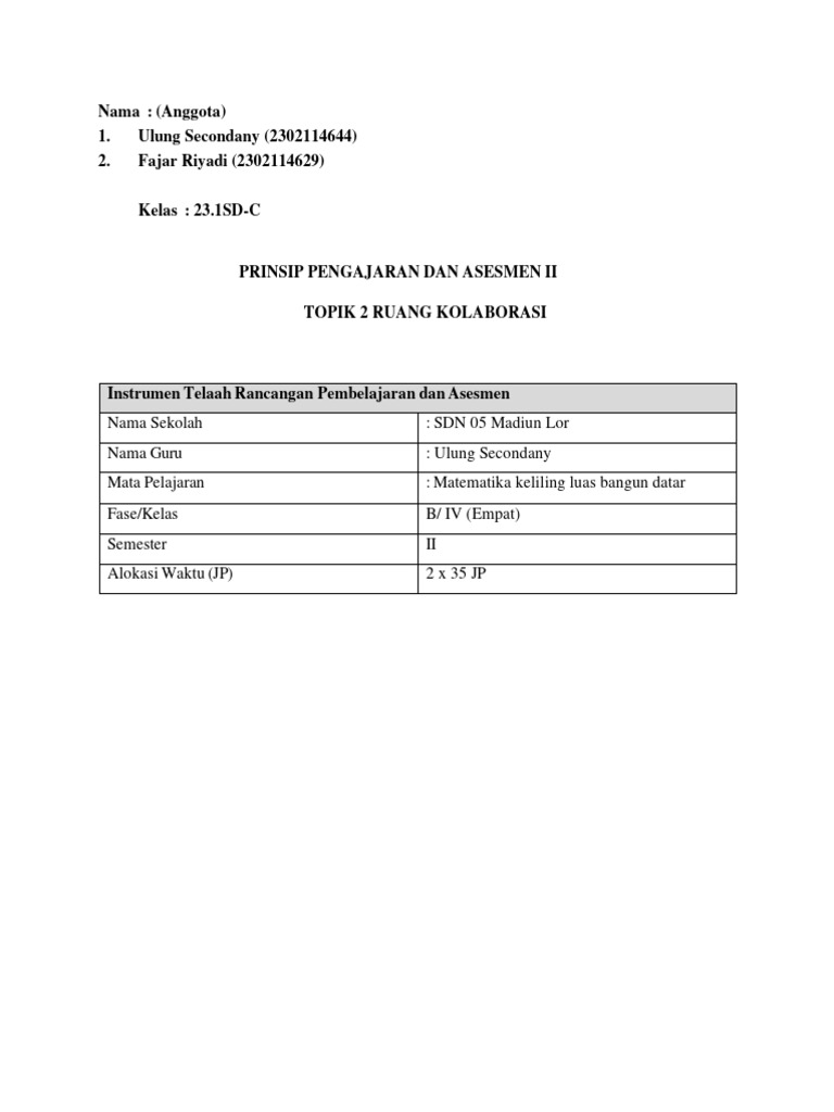 02.02.b.3-T2-3-A Ruang Kolaborasi - PPA II | PDF