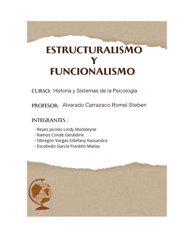 Funcionalismo y Estructuralismo | PDF