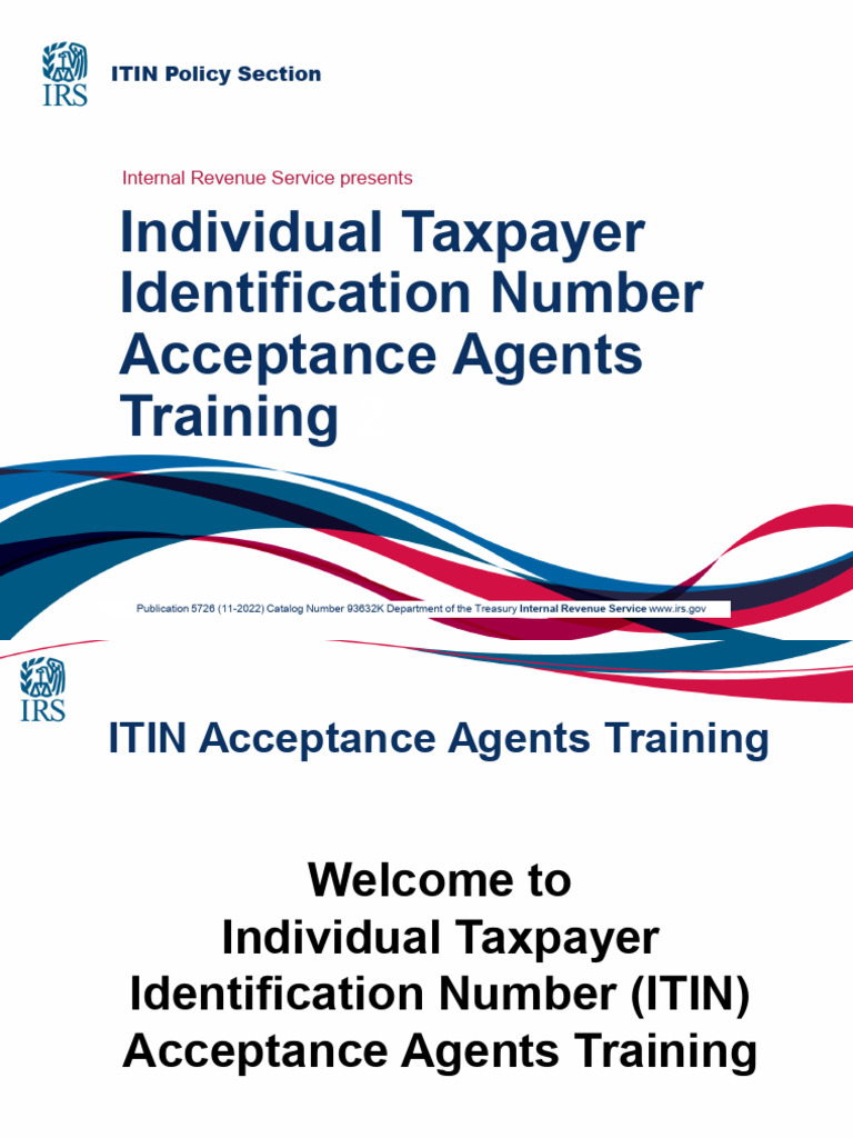 Training Guide-ITIN Acceptance Agents-IRS | PDF | Social Security Number | Identity Document