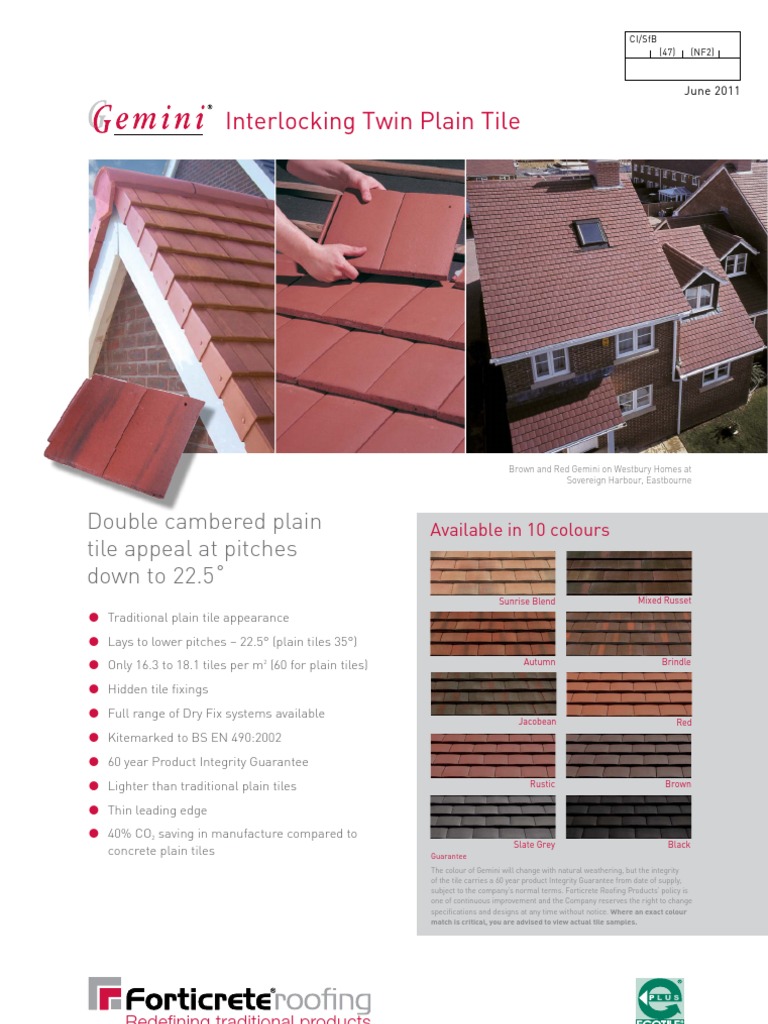 Forticrete Gemini 2 Page Leaflet FINAL 31st May 2011 | PDF | Roof ...