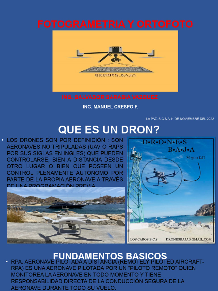 Fotogrametria Drones Baja | PDF | Vehículo aéreo no tripulado | Aeronave
