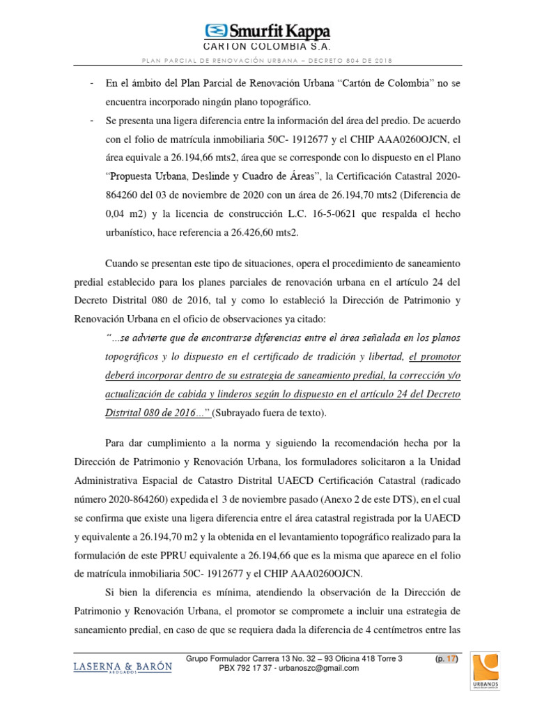 Renovación Urbana: Cartón Colombia | PDF | Tecnología