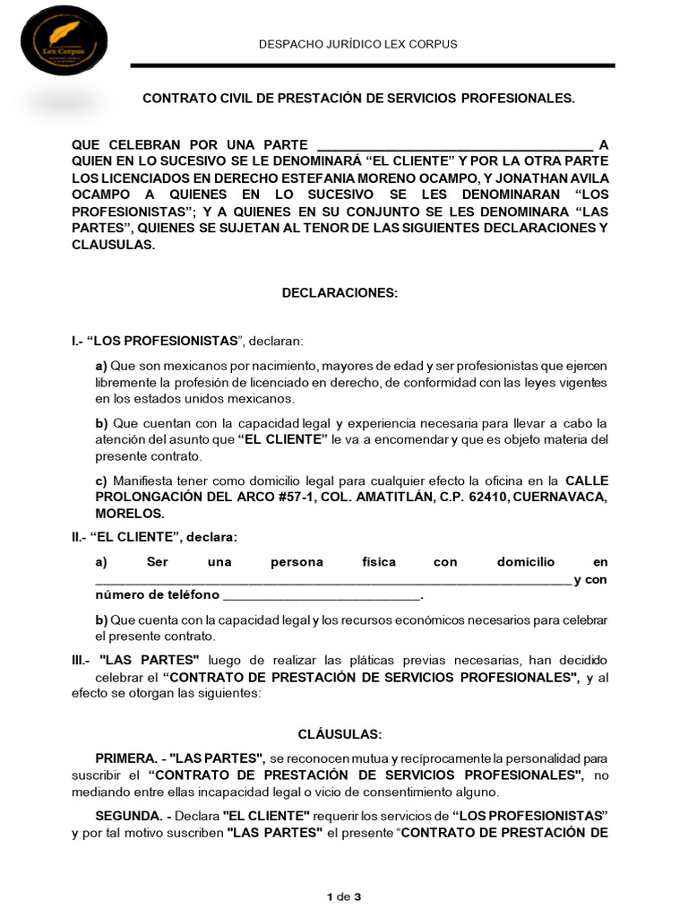 Contrato Generico Estatal | PDF | Abogado | Judicaturas