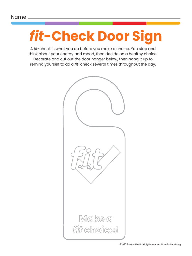 U6l3 Fit Check Door Sign | PDF