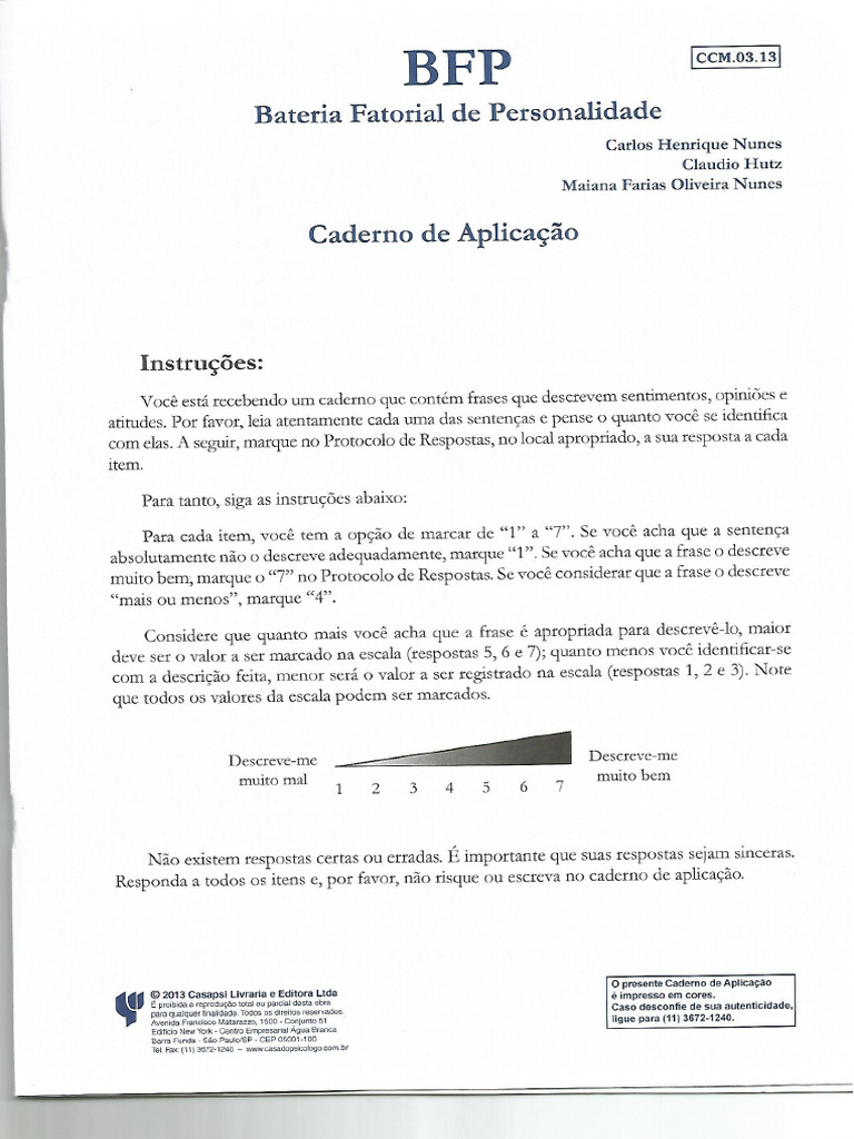 BFP Questionario | PDF