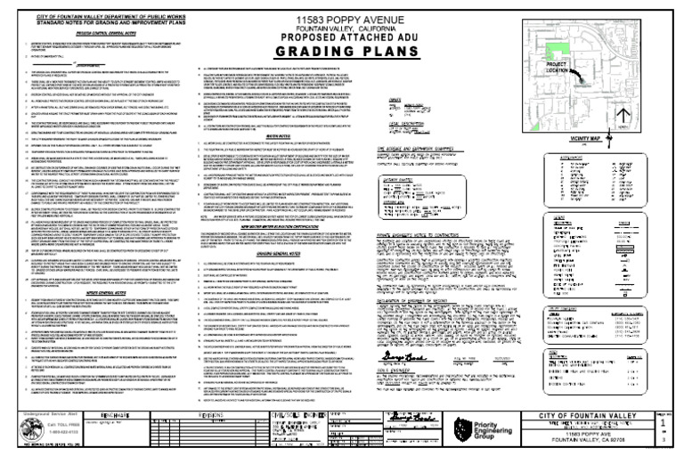 Poppy Grading Plan REV1-01 Title Sheet | PDF | Stormwater | Storm Drain