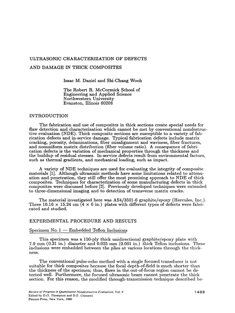Ultrasonic Characterization of Defects A | PDF | Decibel | Ultrasound